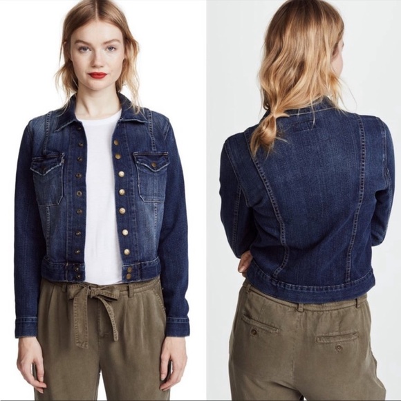 Current/Elliott | Jackets & Coats | Currentelliot Cropped Denim Jacket ...